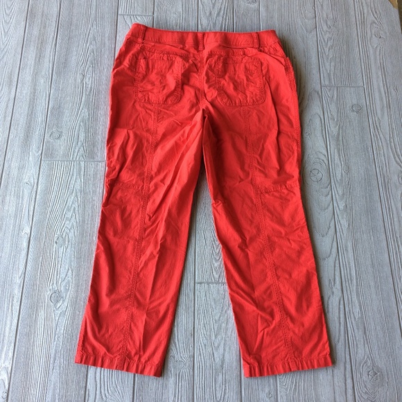 Chico's | Pants & Jumpsuits | Chicos Red Cropped Cargo Pants Size 5 ...